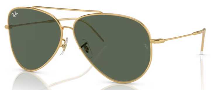 משקפי שמש Ray Ban Rb R0101s 001 Vr Aviator Reverse 59 11 יוניסקס Doré טייסים מסגרת מלאה מודרני
